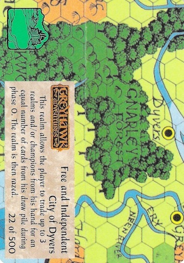 Free and Independent City of Dyvers - Spellfire card - 4th Edition