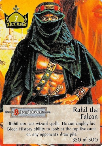 Rahil the Falcon - Spellfire card - 4th Edition