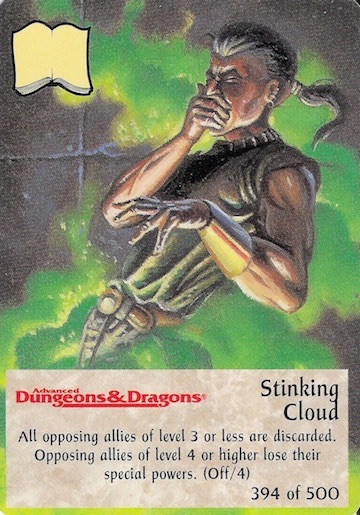 Stinking Cloud - Spellfire card - 4th Edition