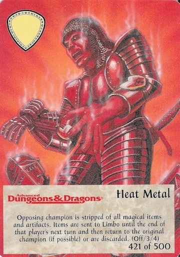 Heat Metal - Spellfire card - 4th Edition