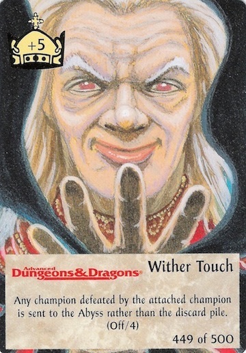 Wither Touch - Spellfire card - 4th Edition