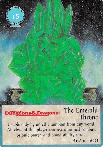 The Emerald Throne - Spellfire card - 4th Edition