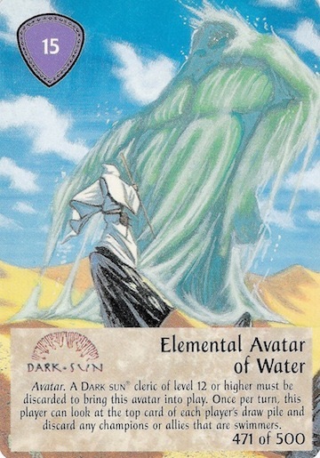 Elemental Avatar of Water - Spellfire card - 4th Edition
