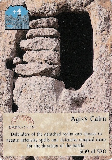 Agis's Cairn - Spellfire card - 4th Edition