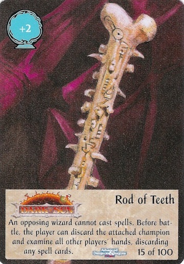 Rod of Teeth - Spellfire card - Artifacts edition