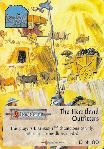 The Heartland Outfitters - Spellfire card - Birthright edition