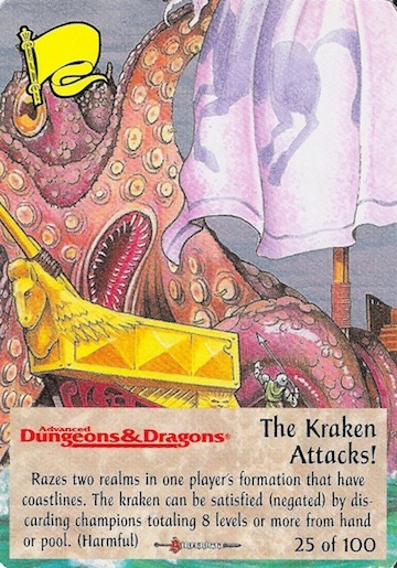 The Kraken Attacks! - Spellfire card - Birthright edition