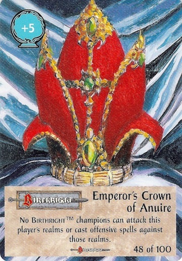 Emperor's Crown of Anuire - Spellfire card - Birthright edition