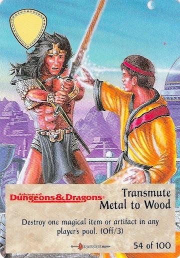 Transmute Metal to Wood - Spellfire card - Birthright edition