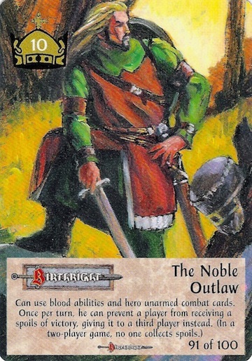 The Noble Outlaw - Spellfire card - Birthright edition