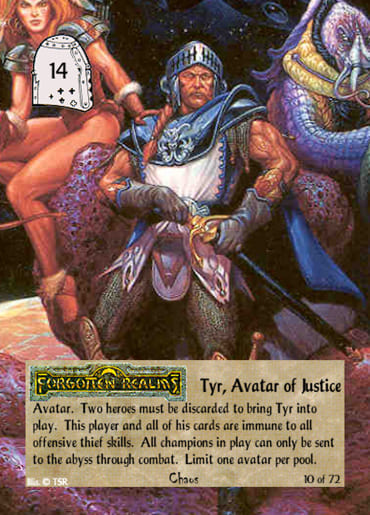 Tyr, Avatar of Justice - Spellfire card - Chaos edition