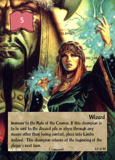 Wizard - Spellfire card - Conquest edition