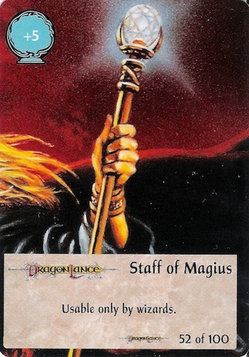 Staff of Magius - Spellfire card - DragonLance edition