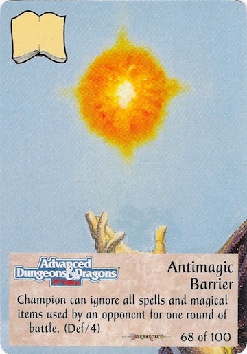 Antimagic Barrier - Spellfire card - DragonLance edition