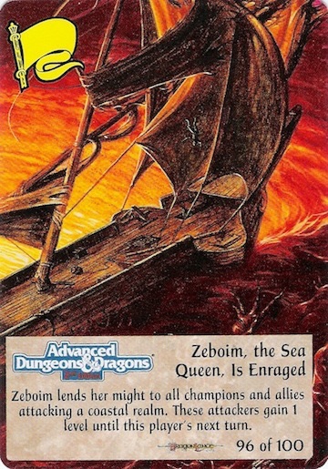 Zeboim, the Sea Queen, is Enraged - Spellfire card - DragonLance edition