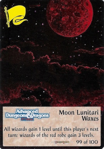 Moon Lunitari Waxes - Spellfire card - DragonLance edition