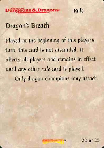 Dragon's Breath - Spellfire card - Draconomicon Chase edition
