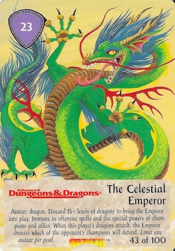 The Celestial Emperor - Spellfire card - Draconomicon edition