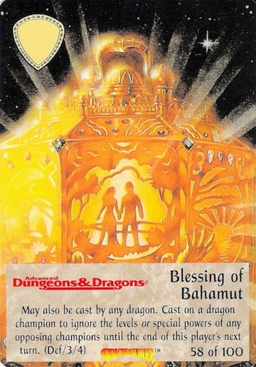 Blessing of Bahamut - Spellfire card - Draconomicon edition