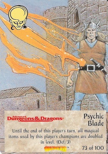 Psychic Blade - Spellfire card - Draconomicon edition