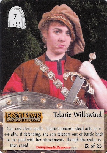 Telarie Willowind - Spellfire card - Dungeons Chase edition