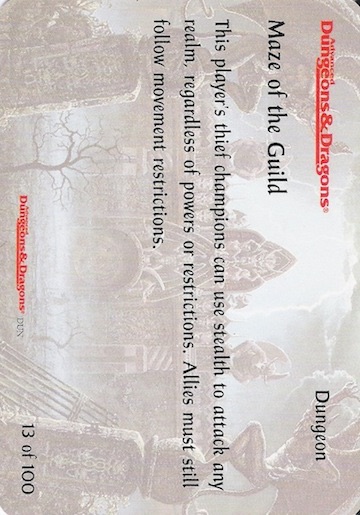 Maze of the Guild - Spellfire card - Dungeons edition