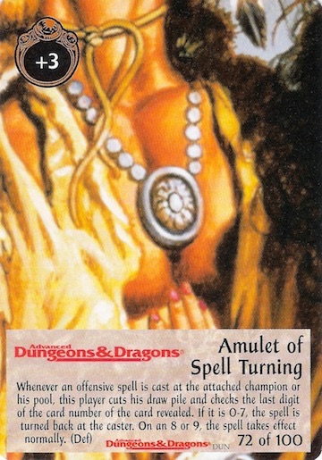Amulet of Spell Turning - Spellfire card - Dungeons edition