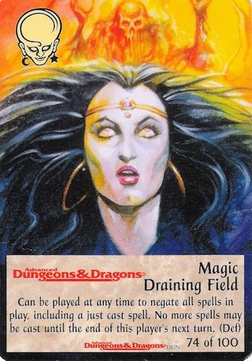 Magic Draining Field - Spellfire card - Dungeons edition