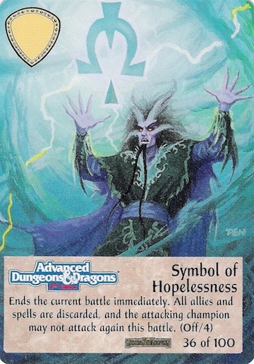 Symbol of Hopelessness - Spellfire card - ForgottenRealms edition