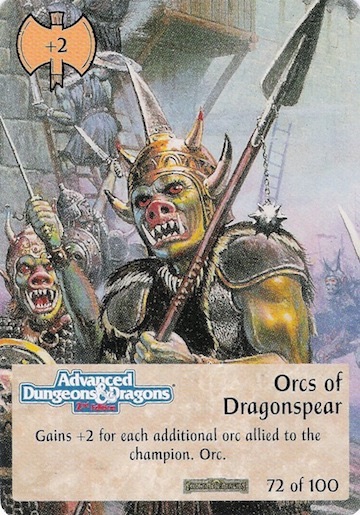 Orcs of Dragonspear - Spellfire card - ForgottenRealms edition