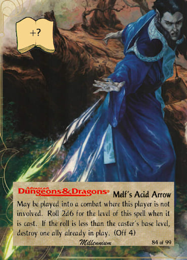 Melf's Acid Arrow - Spellfire card - Millenium edition