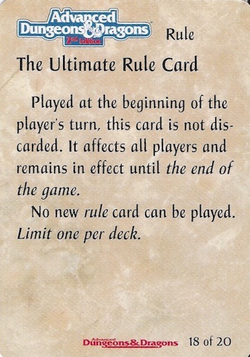 The Ultimate Rule Card - Spellfire card - Powers Chase edition