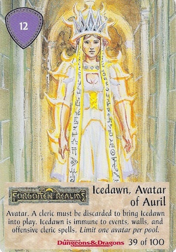 Icedawn, Avatar of Auril - Spellfire card - Powers edition