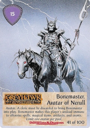 Bonemaster, Avatar of Nerull - Spellfire card - Powers edition