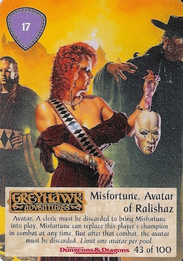 Misfortune, Avatar of Ralishaz - Spellfire card - Powers edition