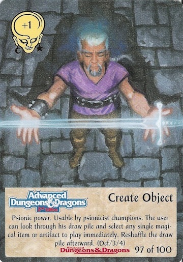 Create Object - Spellfire card - Powers edition