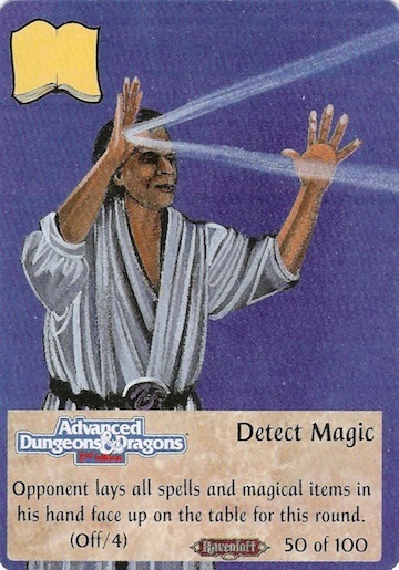 Detect Magic - Spellfire card - Ravenloft edition