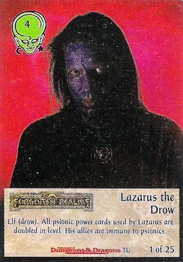 Lazarus, the Drow - Spellfire card - UnderDark Chase edition