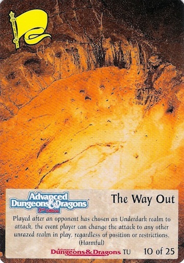 The Way Out - Spellfire card - UnderDark Chase edition
