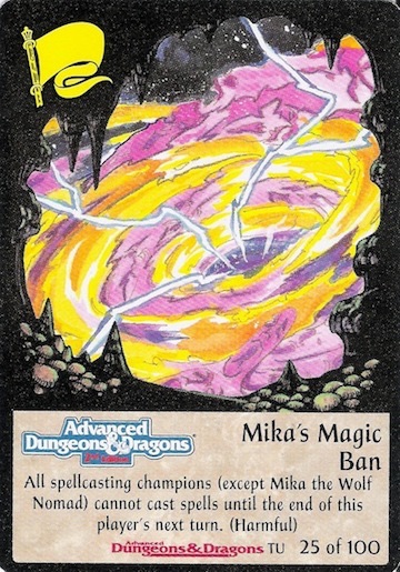 Mika's Magic Ban - Spellfire card - UnderDark edition