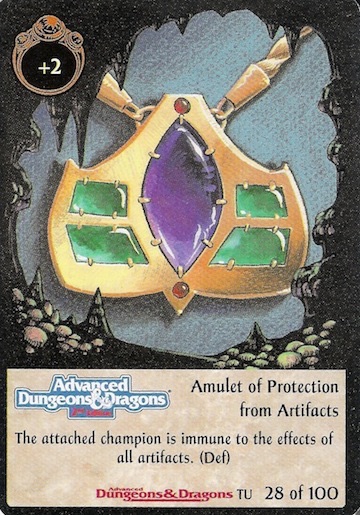 Amulet of Protection from Artifacts - Spellfire card - UnderDark edition