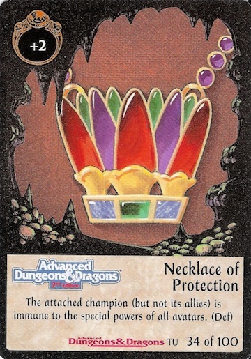 Necklass of Protection - Spellfire card - UnderDark edition