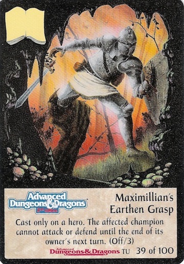 Maximillian's Earthen Grasp - Spellfire card - UnderDark edition