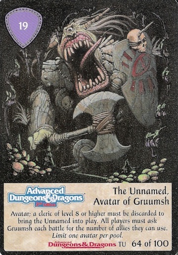The Unnamed, Avatar of Gruumsh - Spellfire card - UnderDark edition