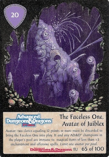 The Faceless One, Avatar of Jubilex - Spellfire card - UnderDark edition