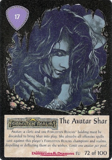 The Avatar Shar - Spellfire card - UnderDark edition