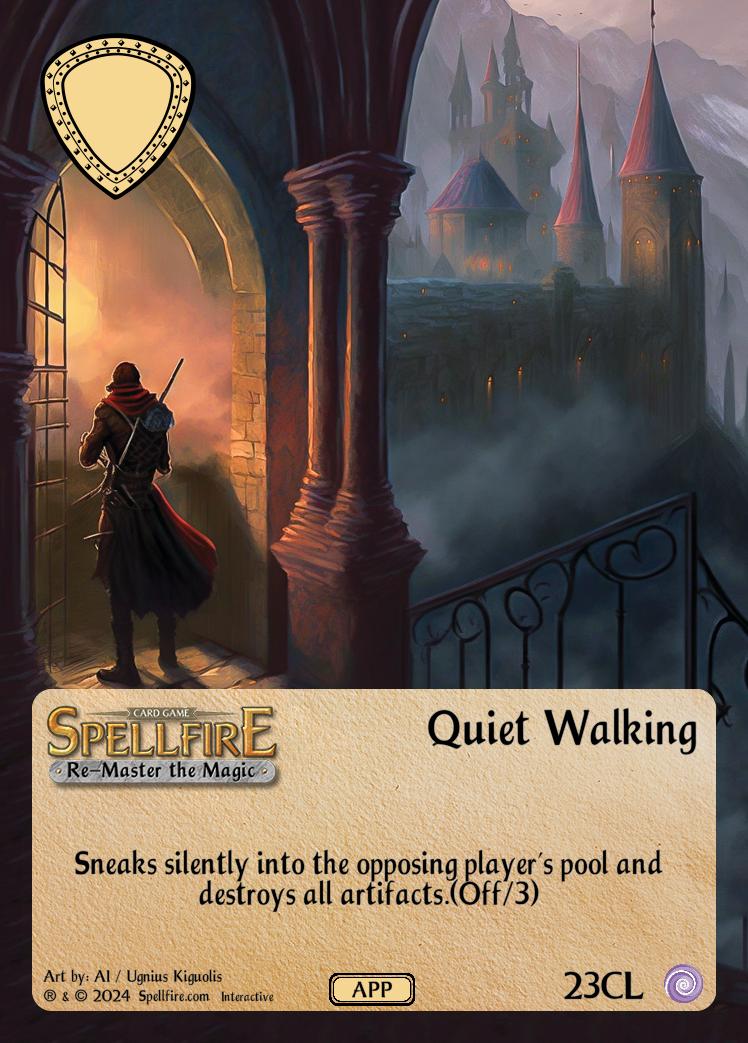 Quiet Walking - Spellfire card - Interactive edition