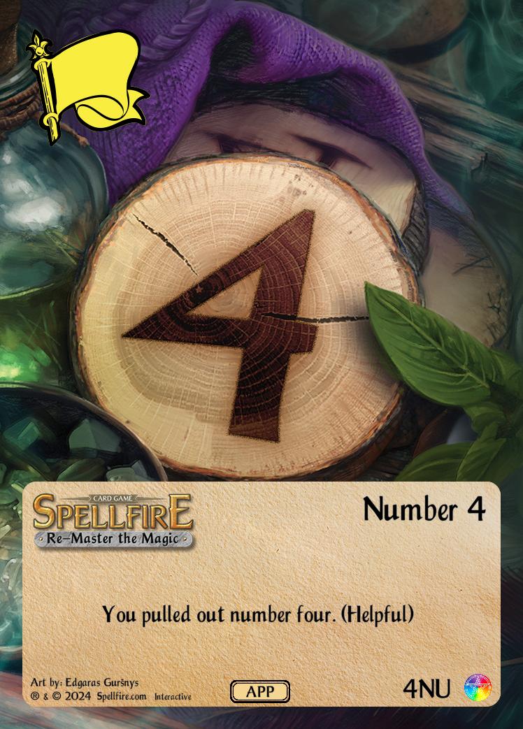 Number 4 - Spellfire card - Interactive edition