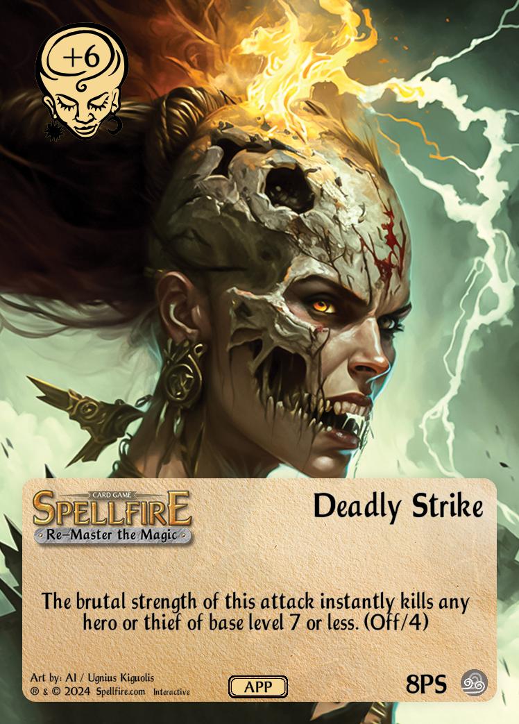 Deadly Strike - Spellfire card - Interactive edition